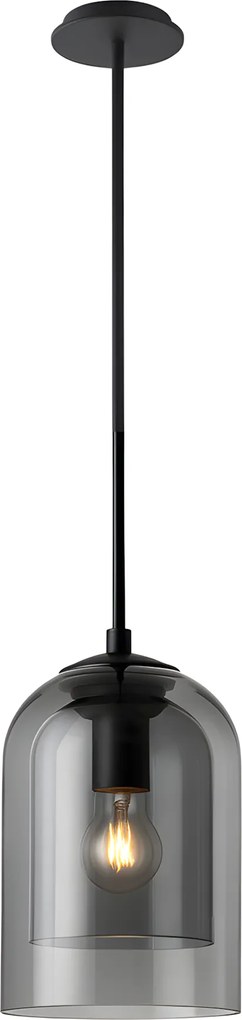 Toolight Amber, závěsné svítidlo 1xE27 APP1704-1PC, šedá-černá, OSW-04336