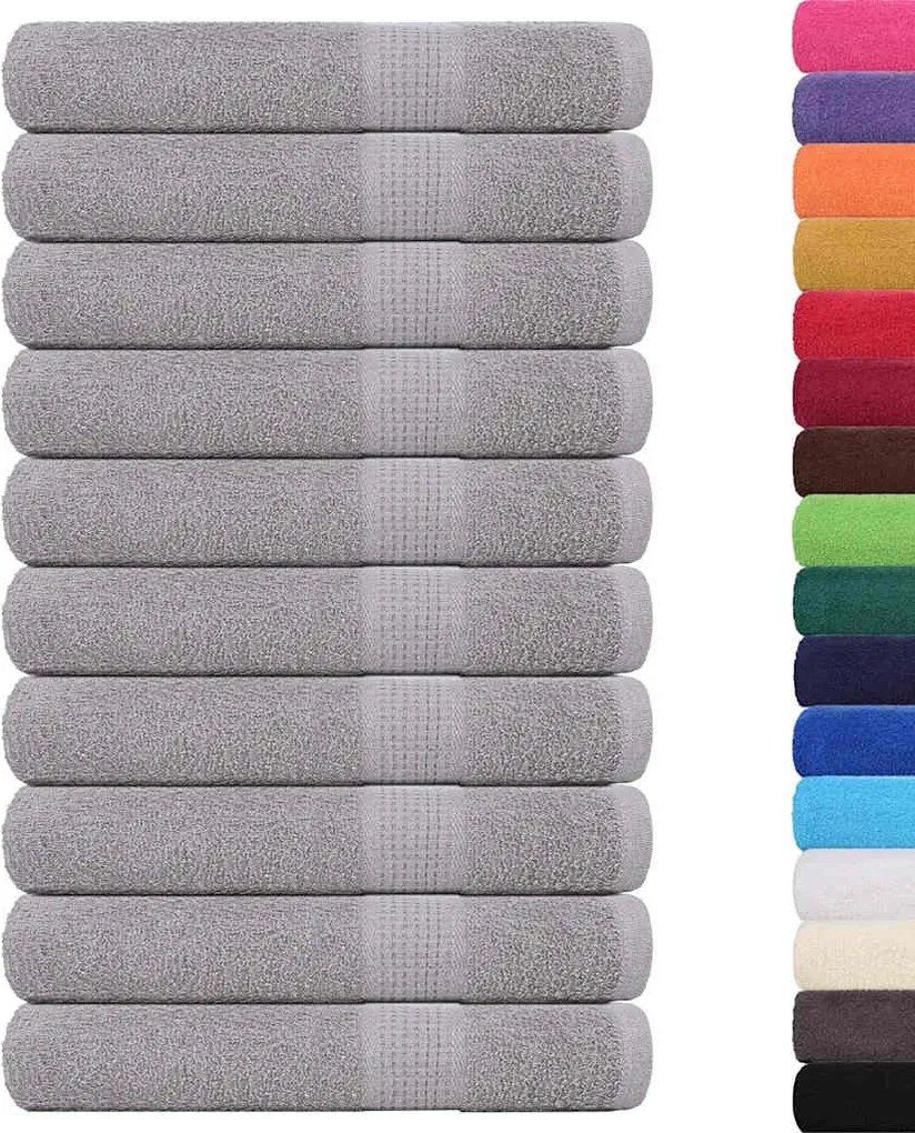 Saunové osušky FROGN 10 ks šedé 80x200 cm 360 g/m² 136841