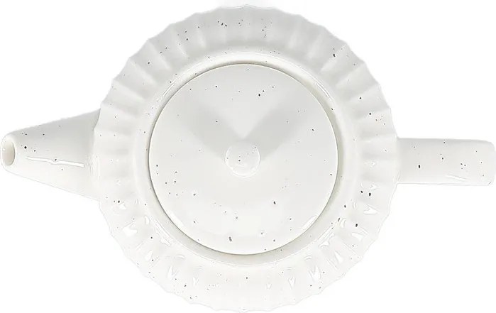 Bílá konvice na čaj z kostního porcelánu 540 ml Ora Gloss – Salt&amp;Pepper