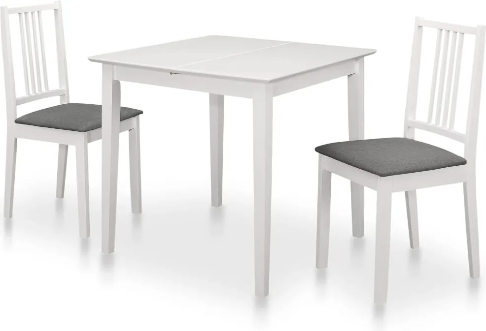 3dílný jídelní set MDF bílý 276395