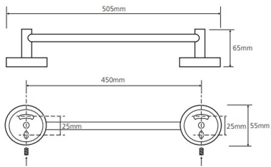 Bemeta Omega Držák ručníků economy 50,5 cm 104104022