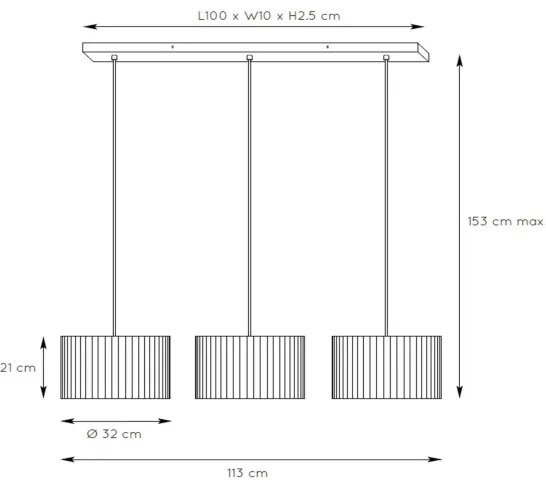 Lucide 03429/03/30 - Lustr na lanku MAGIUS 3xE27/40W/230V bambus