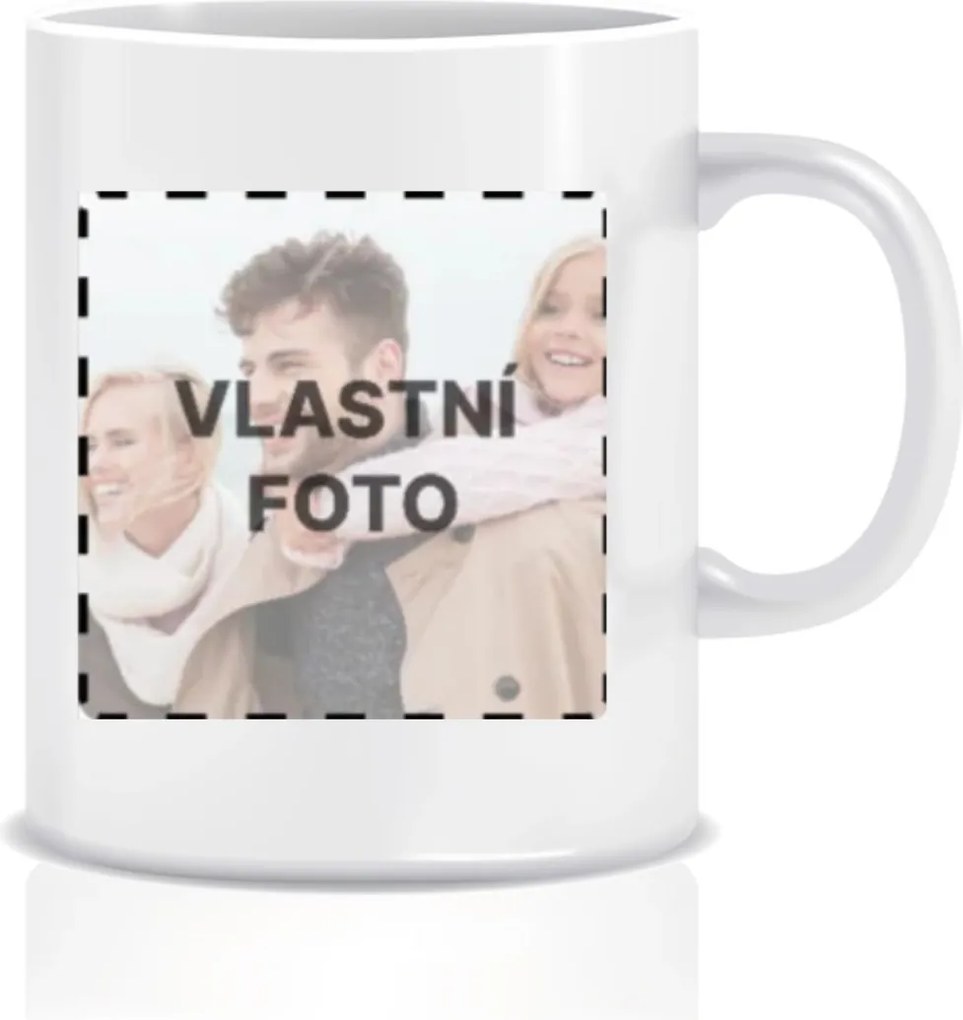 Personalizovaný klasický bílý keramický hrníček 300 ml s fotografií