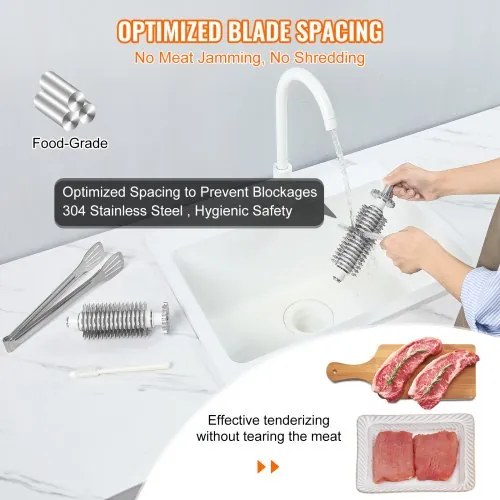 Komerční tenderovač masa, odolný kuchyňský nástroj z nerezové oceli s rukojetí