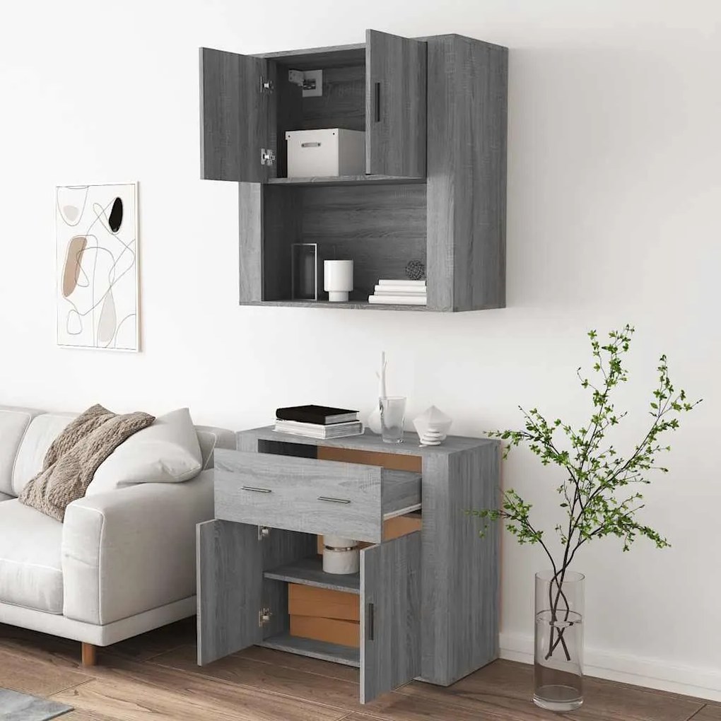Skříň highboard šedá sonoma kompozitní dřevo 3185373