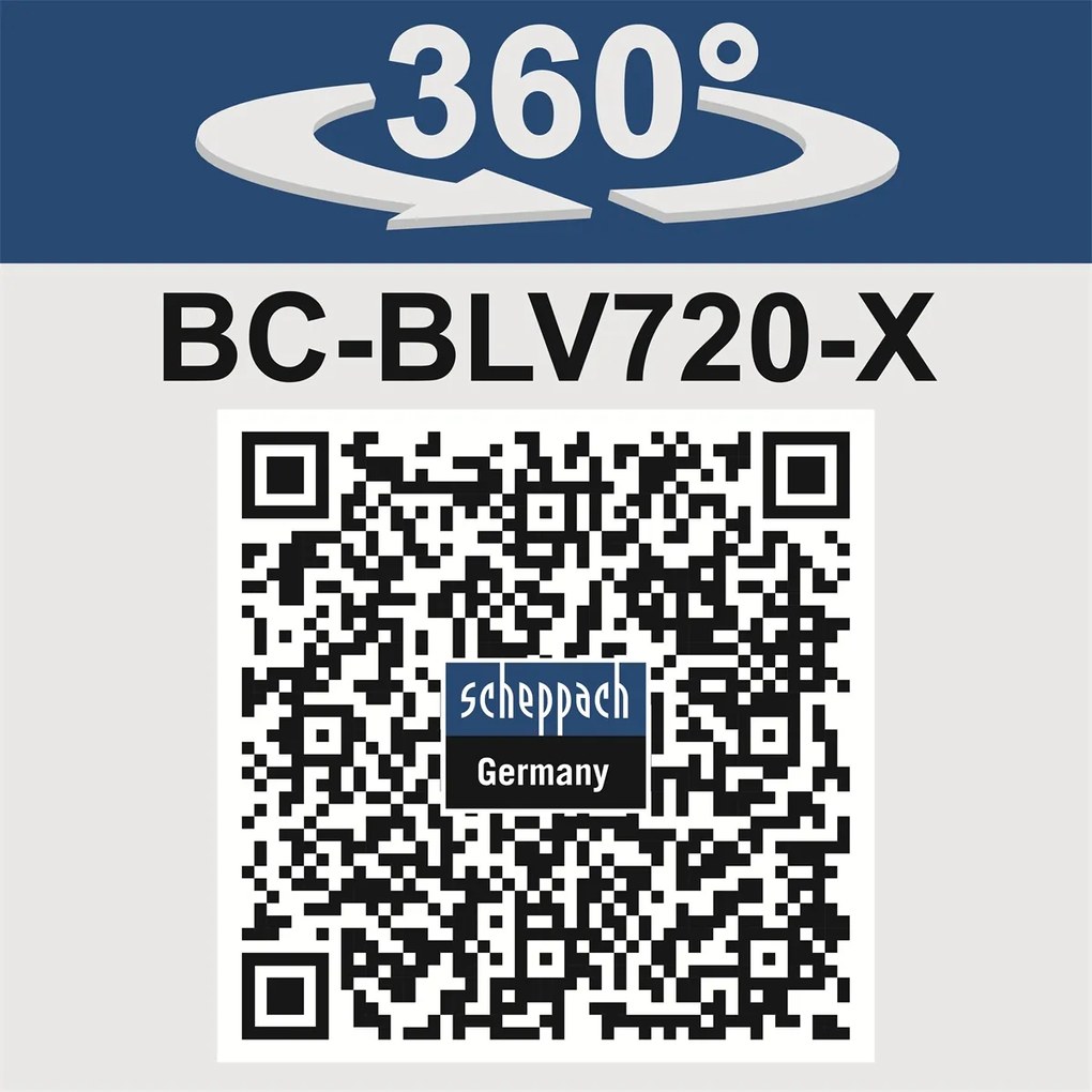 Scheppach BC-BLV720-X 20V IXES - akumulátorový foukač / vysavač 4v1 (bez akumulátoru a nabíječky)