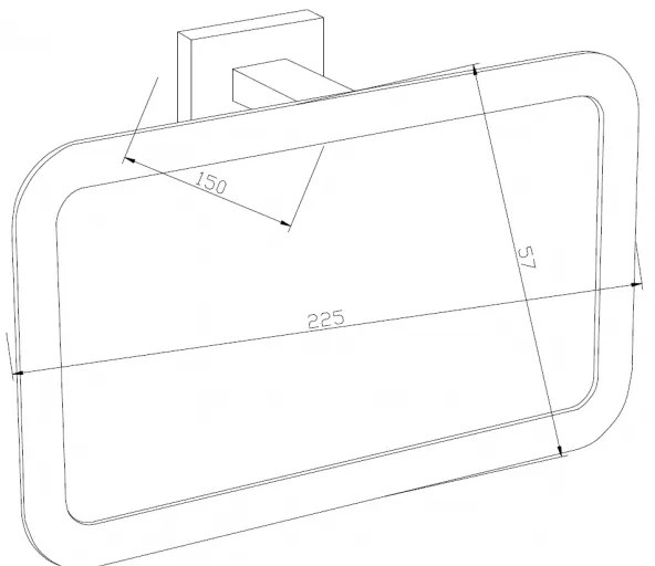Mexen příslušenství, ARNO držák na ručník, chrom, 7020732-00