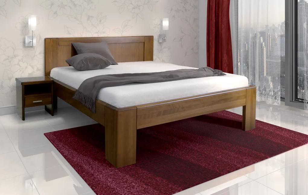 FMP Lignum Edit postel bez přední výplně - buk průběžný Moření: č. 118, Výška bočnice: 50 cm, Rozměr: 140 x 200 cm