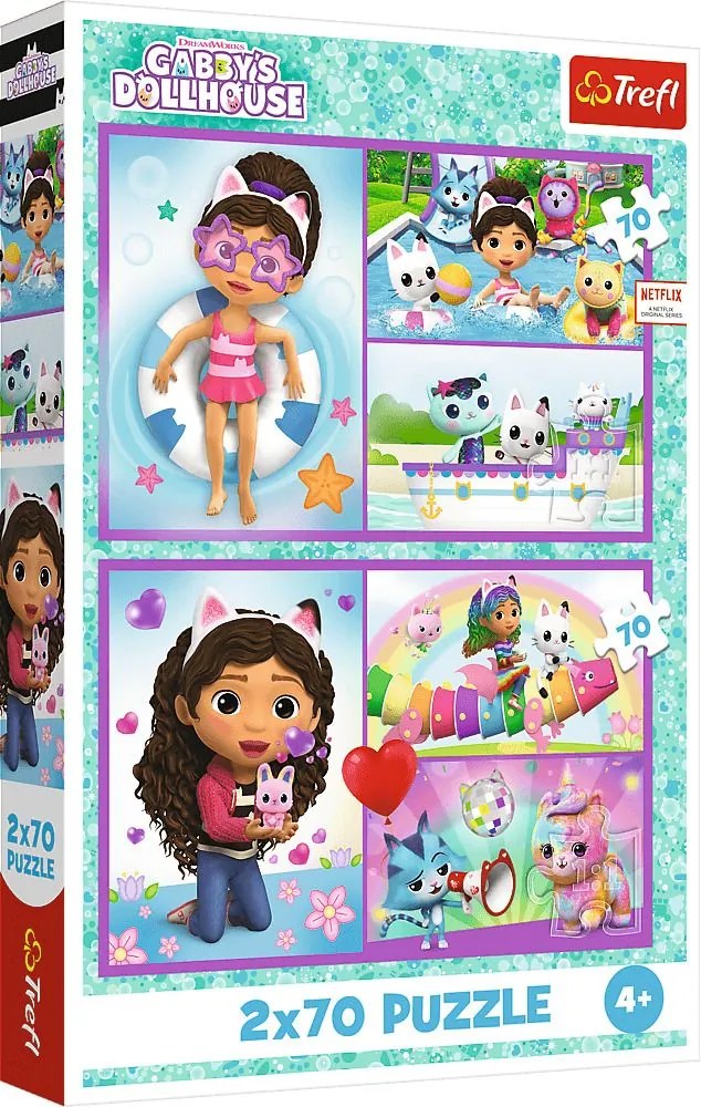 Trefl Puzzle 2x70 Zahrajte si s Gabby