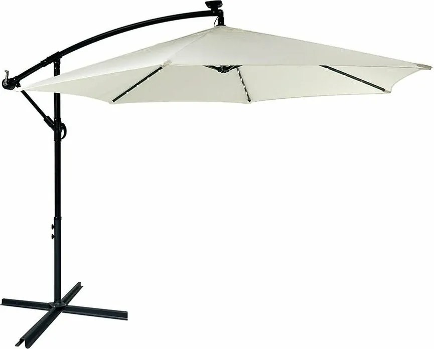 Avenberg Velký polohovatelný slunečník Sunny LED 300, béžová