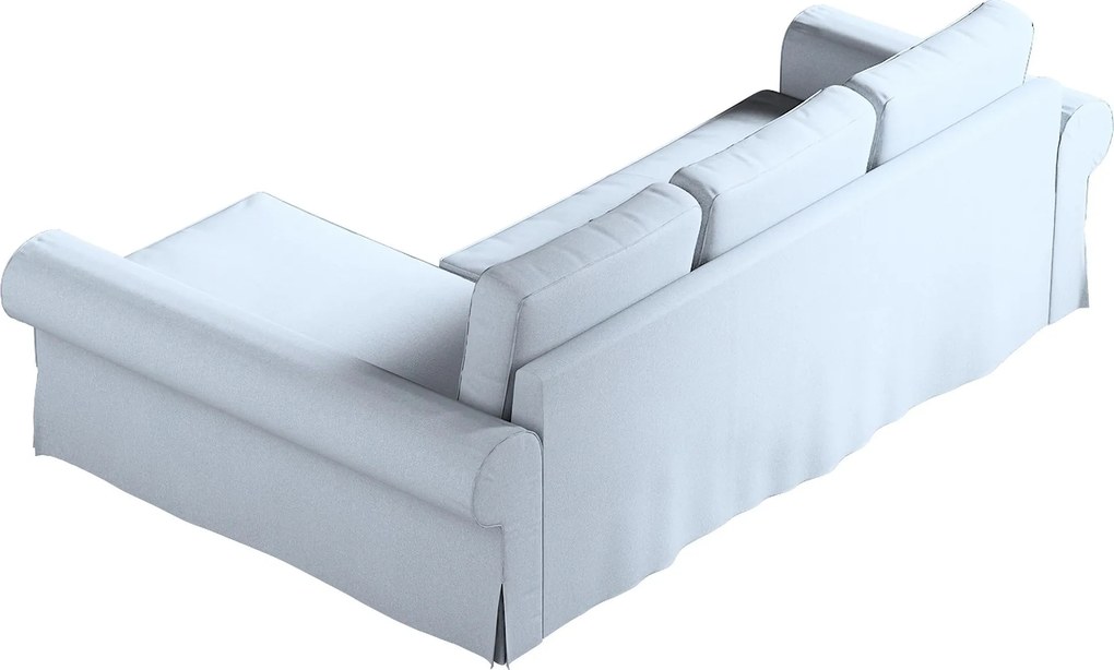 Potah na pohovku IKEA Backabro rozkládací se šezlongem barva modrá látka pletený vzor