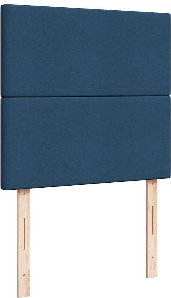 Box spring postel s matrací modrá 90x190 cm textil 3291910