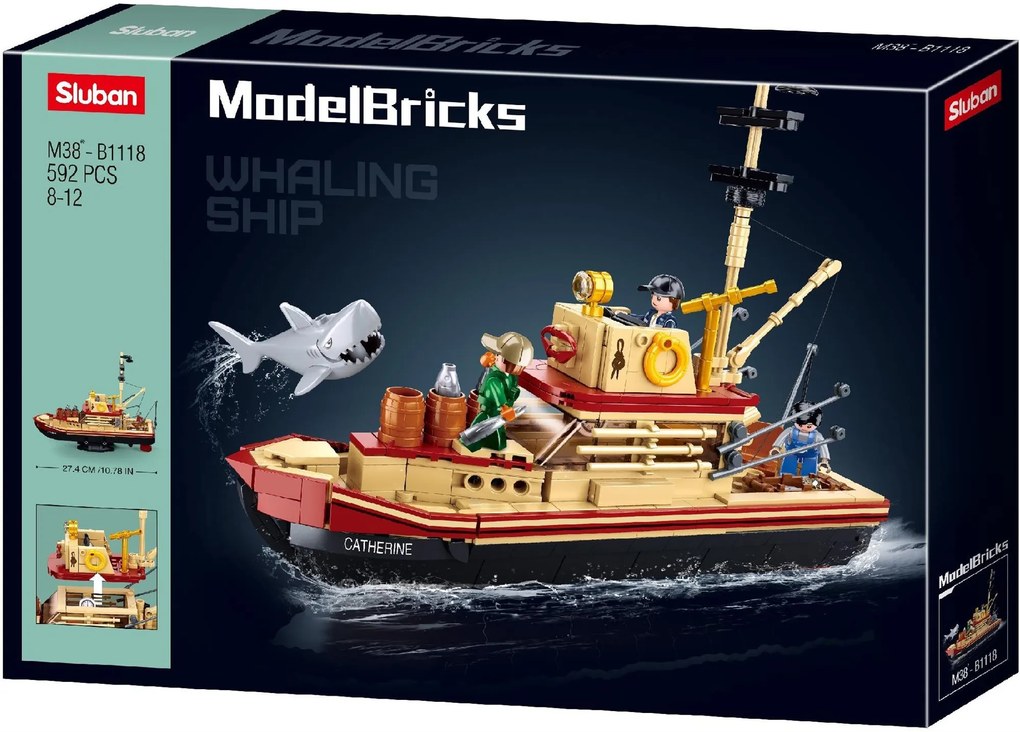 Stavebnice sluban model bricks m38-b1118 rybářská loď catherine