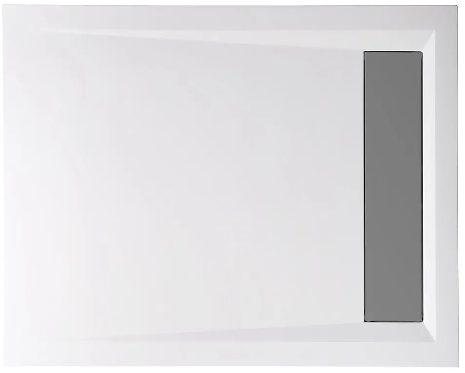 Polysan, VARESA sprchová vanička z litého mramoru se záklopem, obdélník 110x90x4cm, 72938