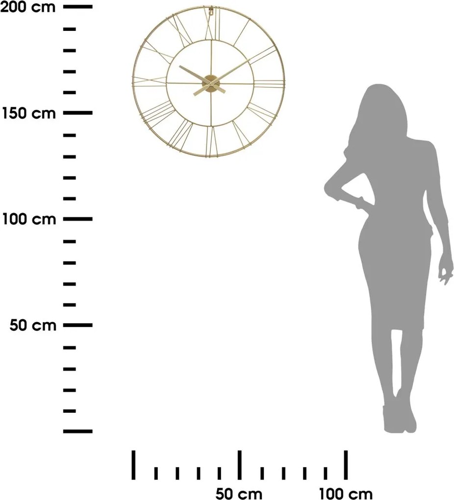 Nástěnné hodiny Cason, zlatá
