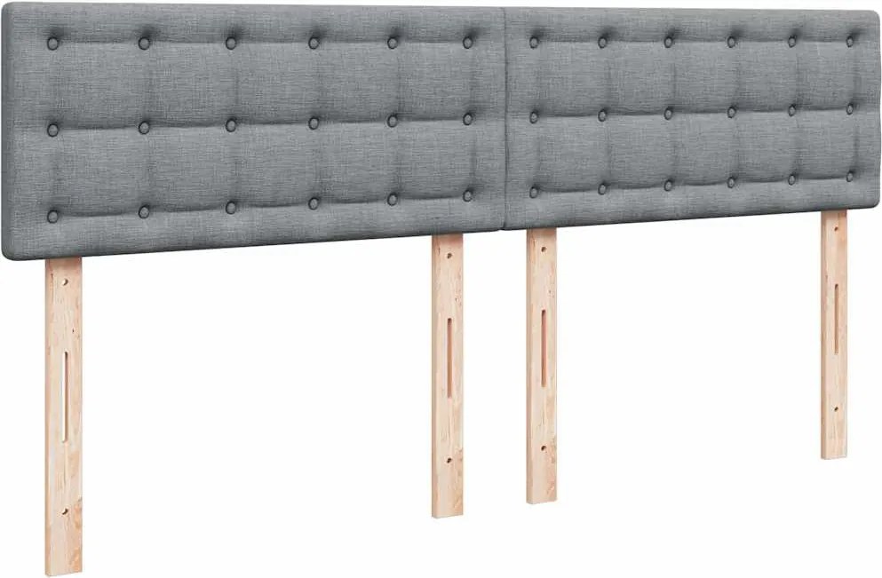 Box spring postel s matrací světle šedá 180 x 200 cm textil 3287549