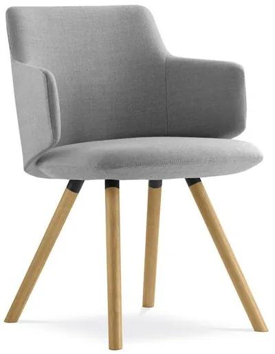 LD SEATING - Designová židle MELODY MEETING 360-D s dřevěnou podnoží