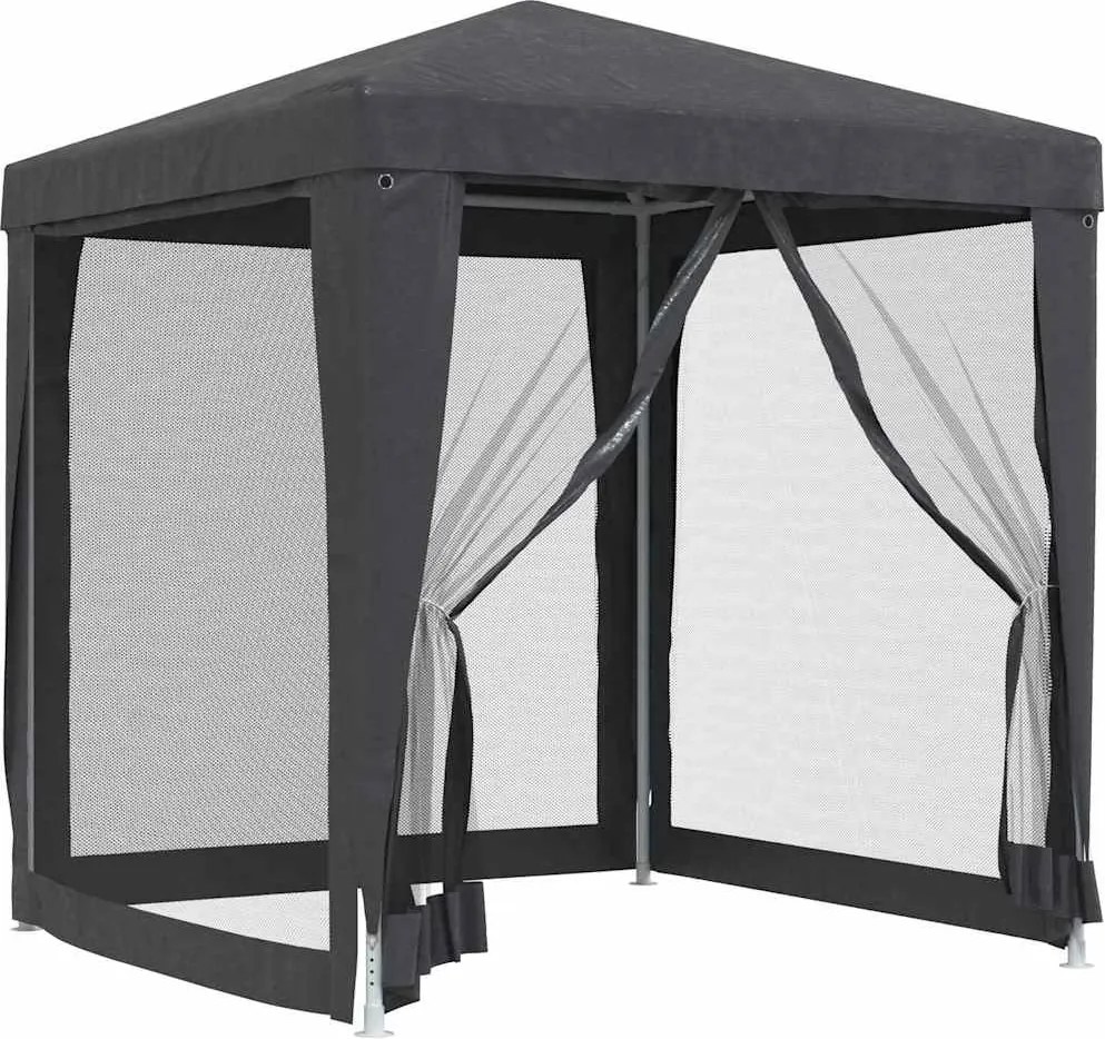 Party stan se 4 síťovanými bočnicemi antracitový 2 x 2 m HDPE 319219