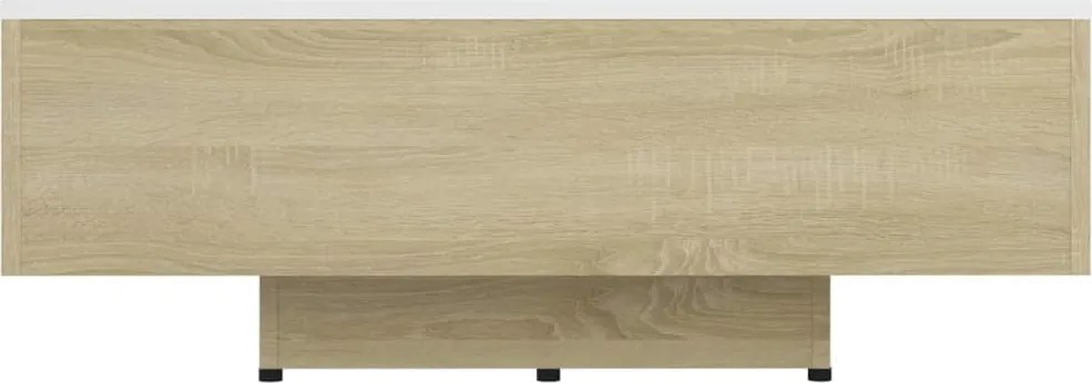vidaXL Konferenční stolek 85 x 55 x 31 cm dřevotříska [803385] Barva: bílá a dub sonoma
