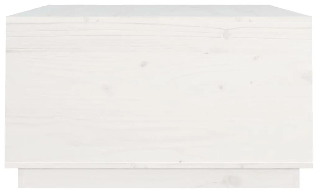 Konferenční stolek bílý 80x80x45 cm masivní borové dřevo - Default Title