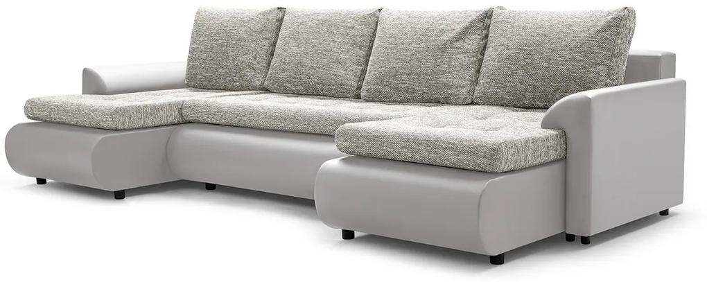 Casarredo - Komfort nábytek Rozkládací sedací souprava do U PELAGI s úložným prostorem, Soft 17/Lawa 9