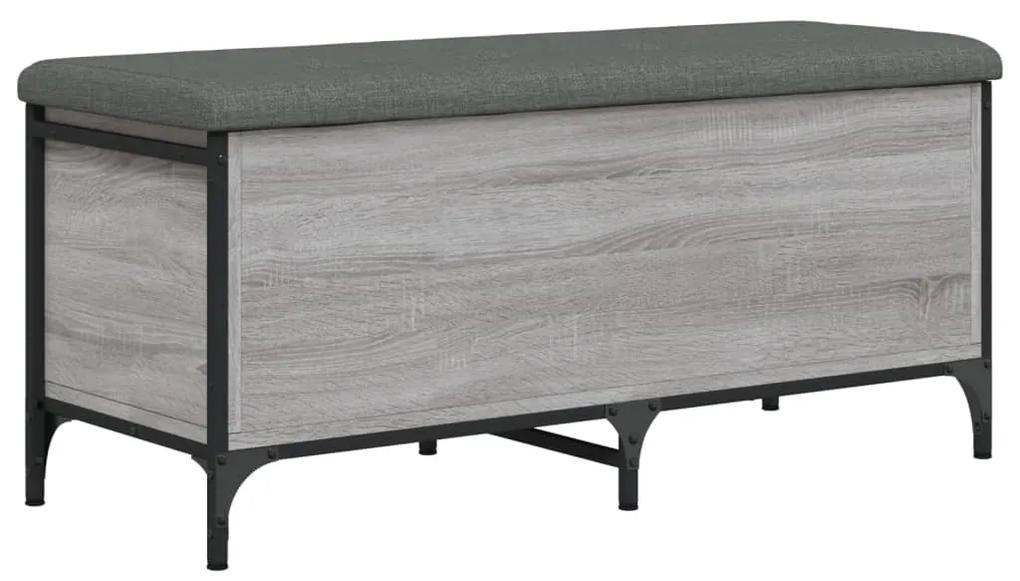Úložná lavice šedá sonoma 102 x 42 x 45 cm kompozitní dřevo