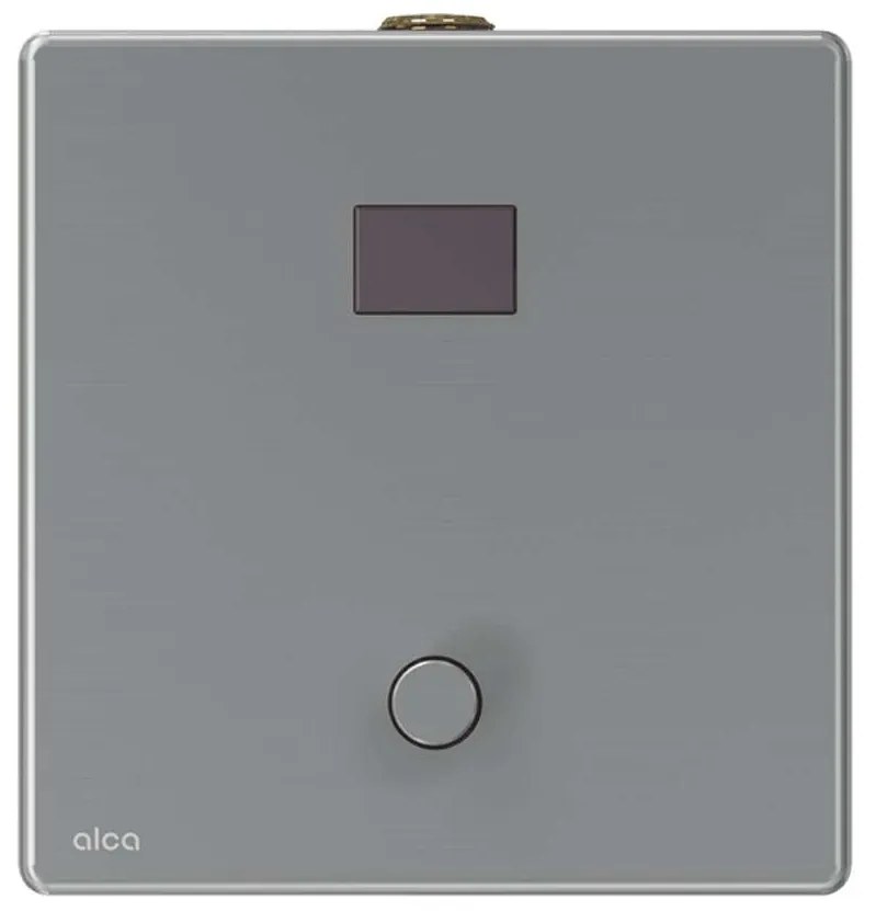 Alca - Elektronické ovládání splachování pisoáru, s manuálním ovládáním, síťové napájení, nerez ASP4-KT