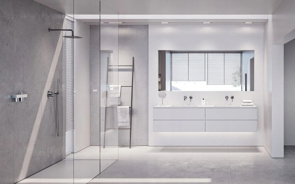 F-Design Flusso, podomítková sprchová sada s dešťovou hlavicí, chrom lesklý, FD1-FLS-7PSET1-11