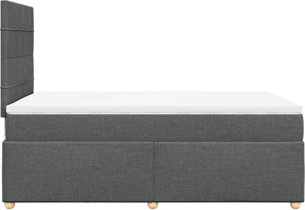 Box spring postel s matrací tmavě šedá 120x190 cm textil 3293520