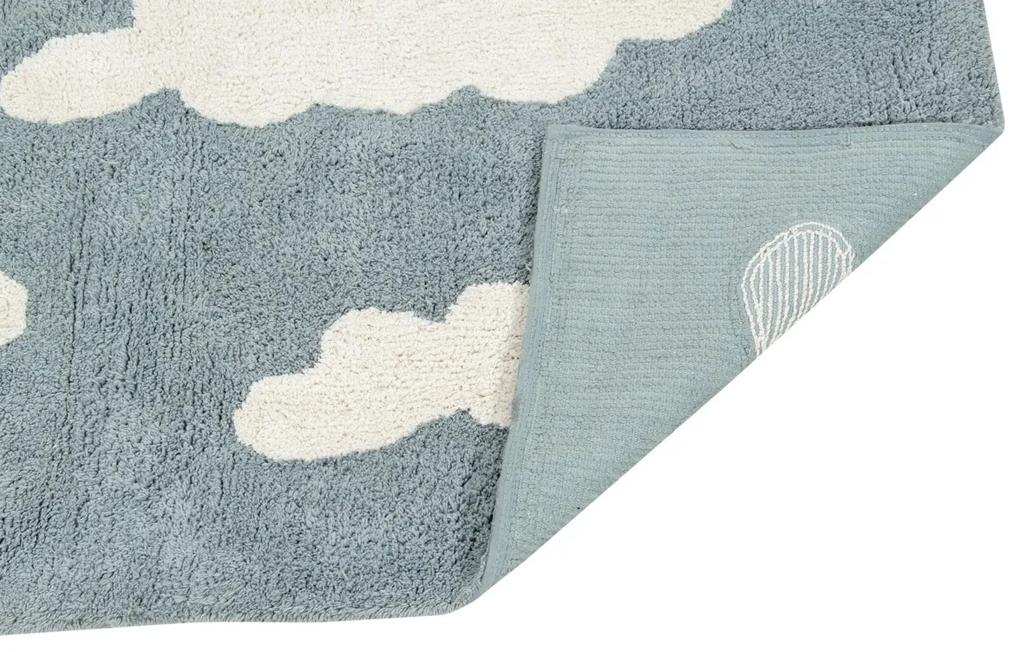 Lorena Canals bavlněný koberec modrý, mraky - Clouds