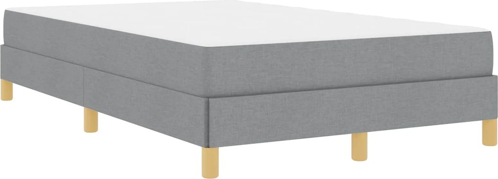 Postel s boxspringem s matrací Světle šedá 120 x 200 cm textil 3398556