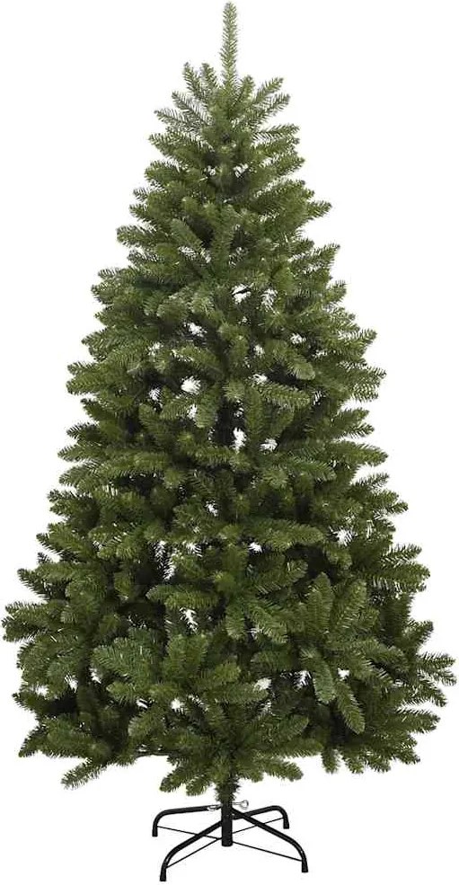 Umělý sklápěcí vánoční stromek s 300 LED a koulemi 210 cm 3210129