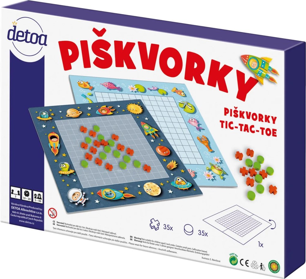 Detoa Piškvorky strategická společenská hra