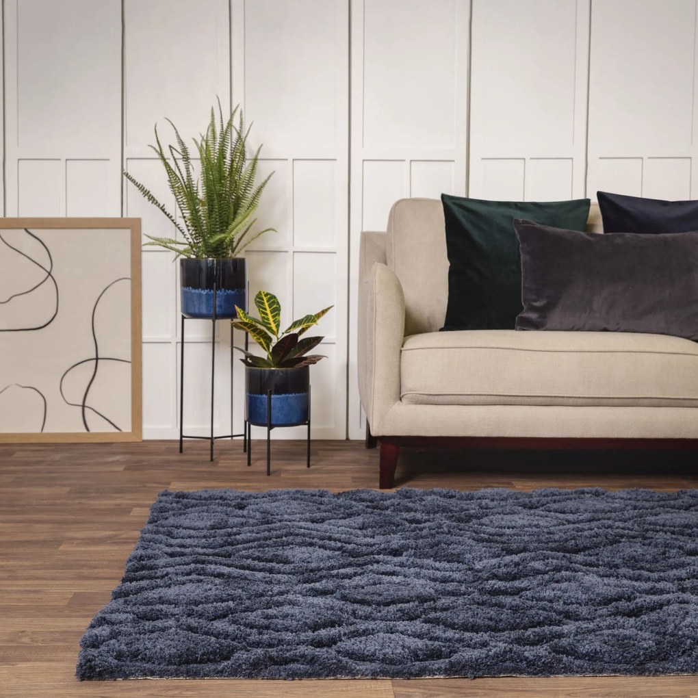 Tribeca Design Kusový koberec Artas Navy Rozměry: 200x290 cm