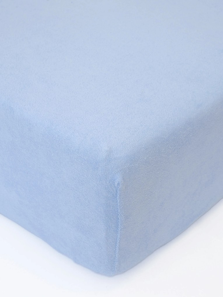 MK Lůžkoviny Froté prostěradlo do postýlky 70 × 140 cm - světle modrá