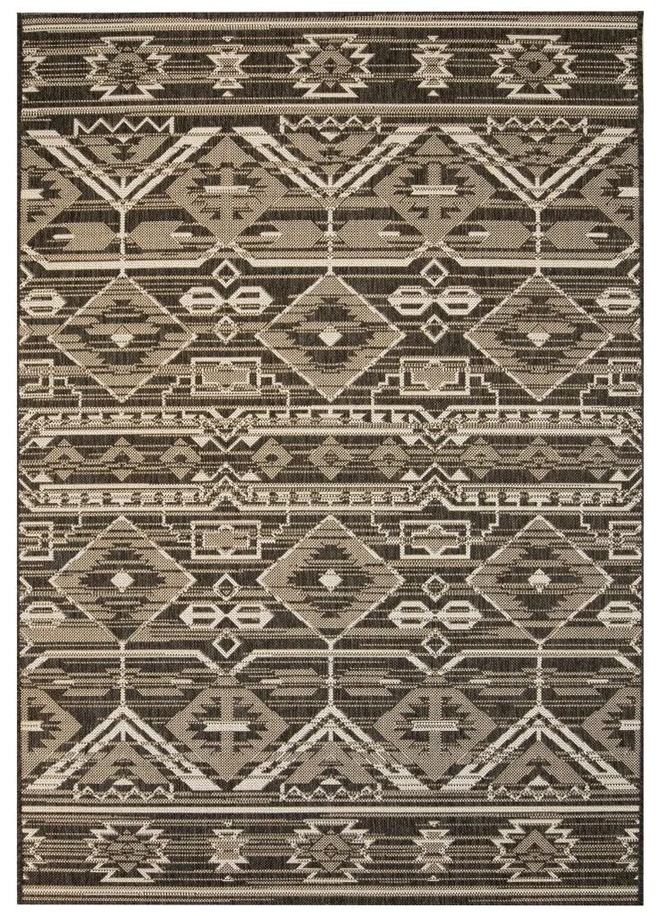 133087 vidaXL Venkovní/vnitřní kusový koberec, sisal, 80x150cm geometrický