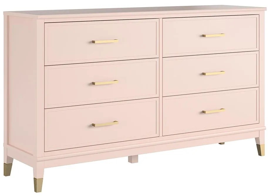 Růžová komoda 144x85x41 cm Westerleigh – Støraa