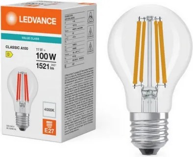 LED žárovka E27 LEDVANCE Filament 11W (100W) neutrální bílá (4000K)