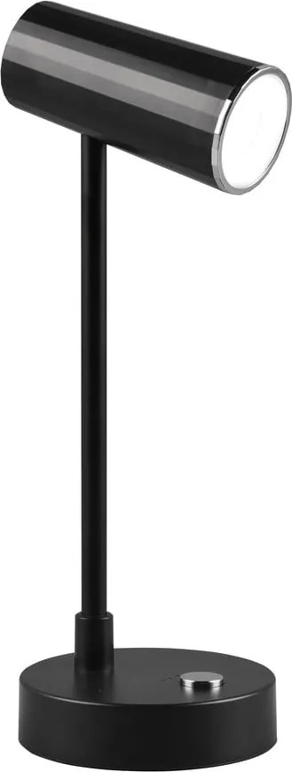 Leskle černá LED stmívatelná stolní lampa (výška 28 cm) Lenny – Reality