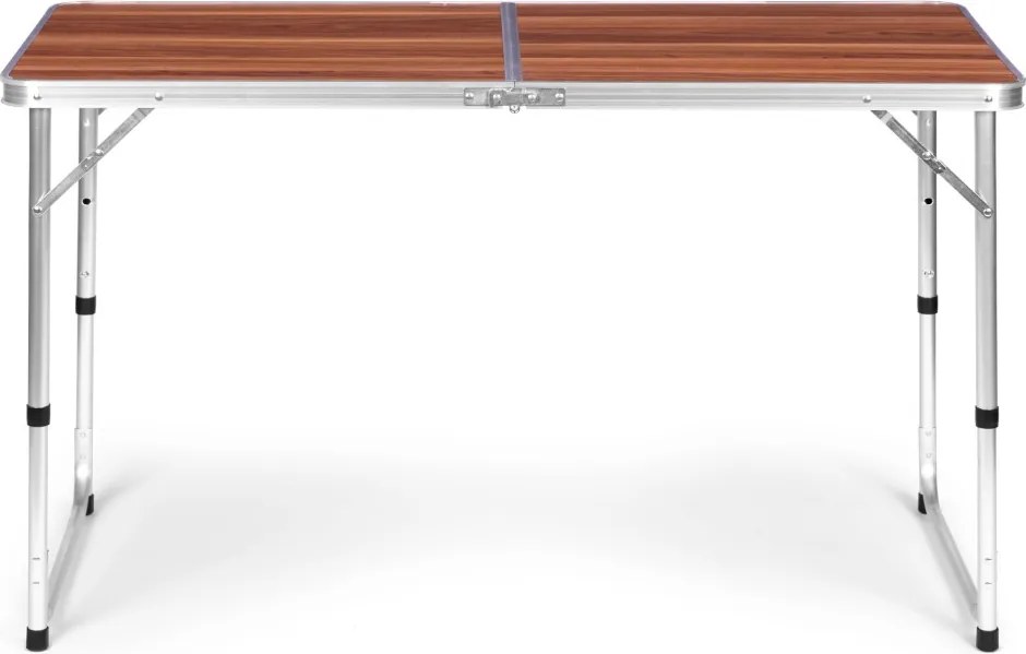 Skládací turistický stůl Veloca 120x60 cm hnědý