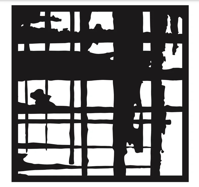 Okna do duše - dřevěný abstraktní obraz na zeď od 2opice.cz Materiál: ČERNÝ EBEN, Velikost (mm): 650 x 650