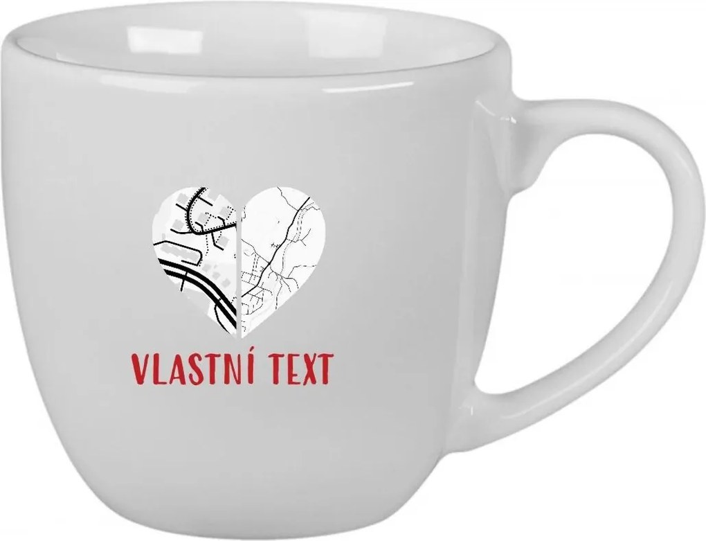 Personalizovaný keramický hrníček 400 ml - Dvě místa, jedno srdce