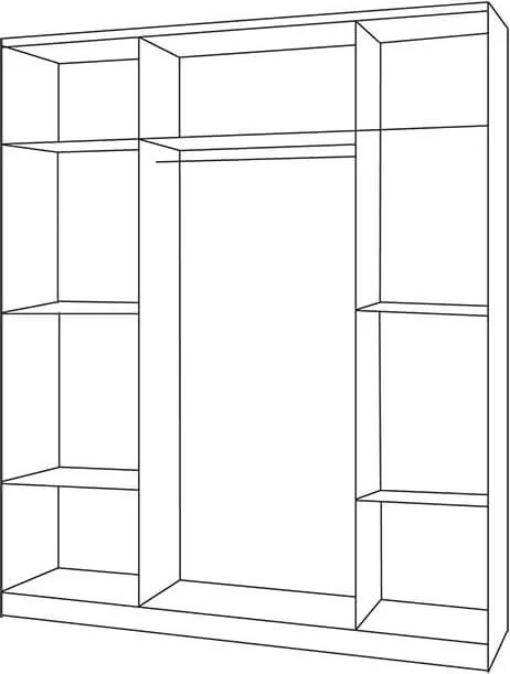 IDZ Šatní skříň SMYK I 3D 19, 120 cm Bílá / Barevné úchytky Barva: Bílá