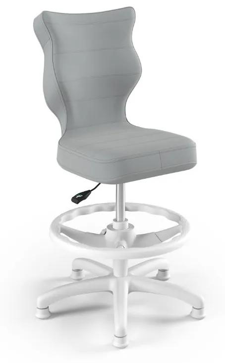 Entelo Kancelářská židle pro děti k psacímu stolu ŠEDÁ Zvolte rozměr: dítě 133 - 159 cm (výška stolu 70 - 82 cm)