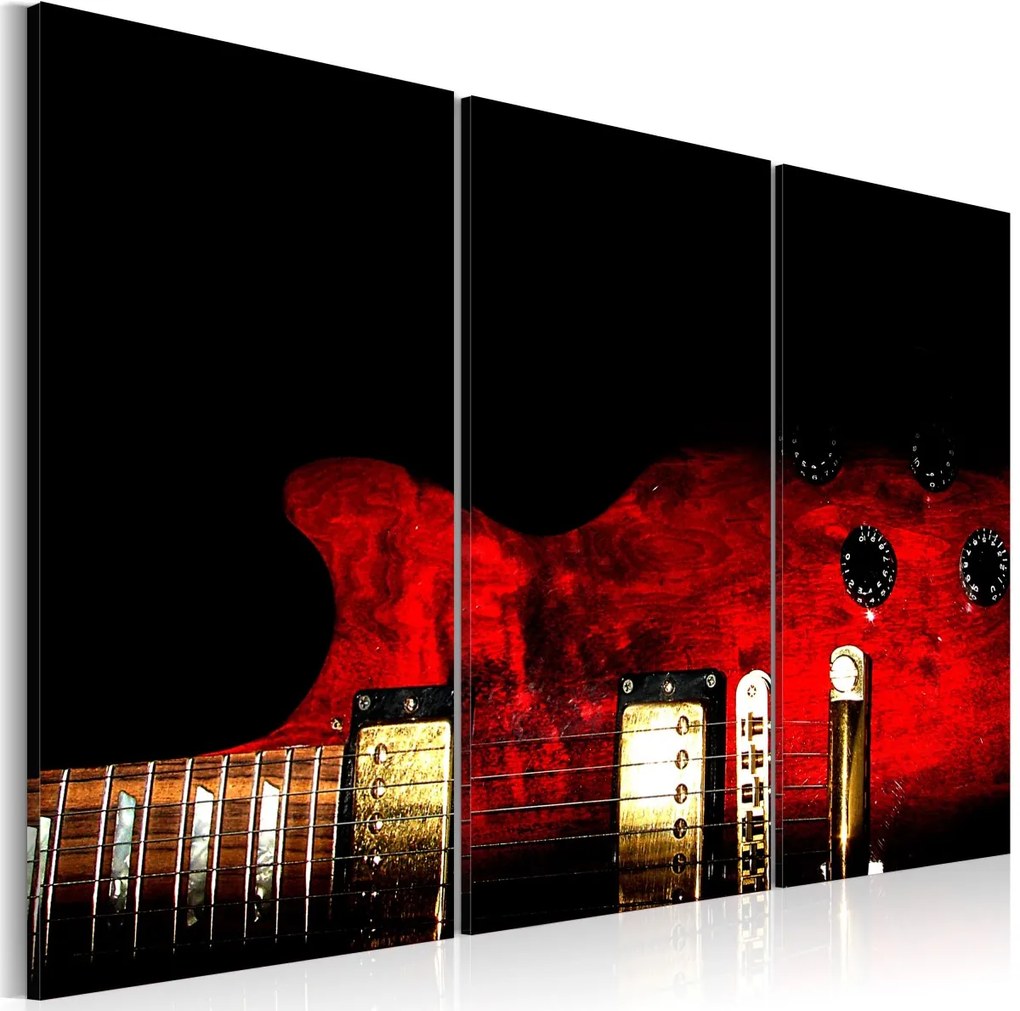 Obraz - Červená kytara - 120x80