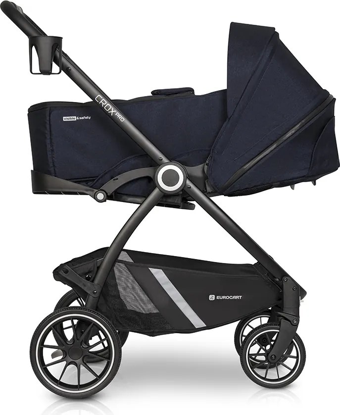 Hluboká měkká vanička pro dětský kočárek Euro-Cart Crox Cosmic Blue