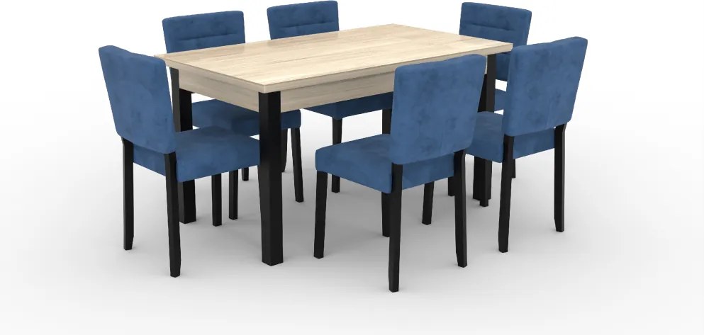 ADRK Furniture Sada stůl s židlemi RODOS 80 SE-ROD-80-BS