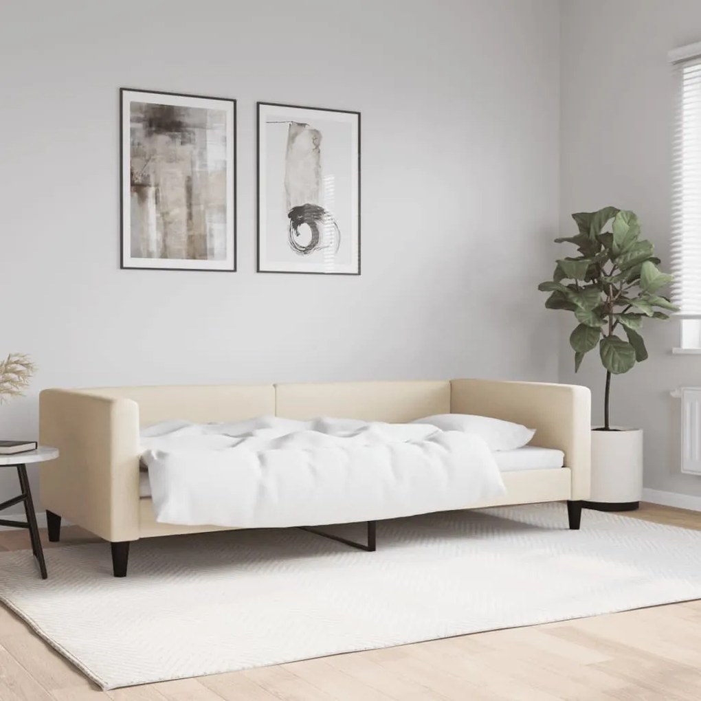 Válenda Textil Krémová - s přistýlkou a matrací / 90 x 200 cm