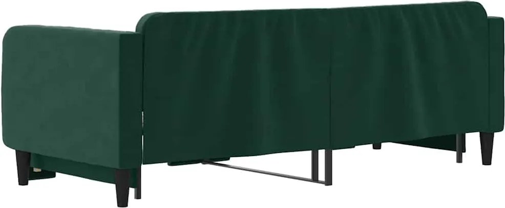 Válenda s přistýlkou tmavě zelená 80 x 200 cm samet 3197058