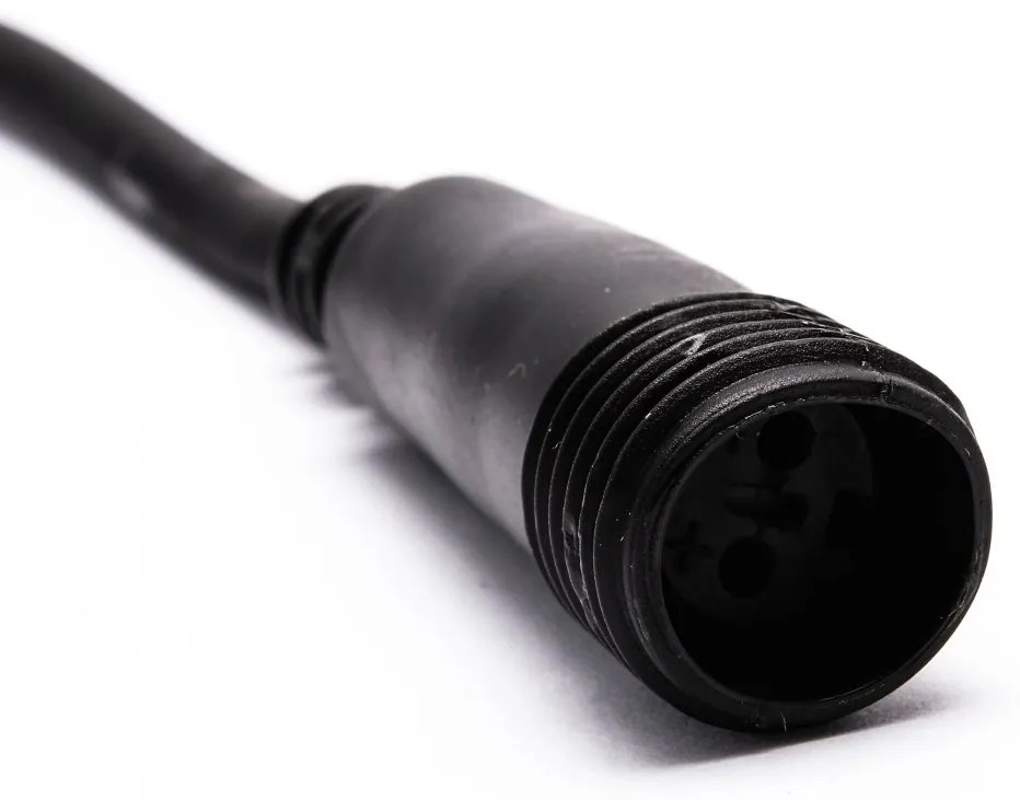 Easy Fix světelná girlanda, venkovní, 50 m, pro 50 žárovek E27, černý kabel, IP67, bez žárovek, cívka